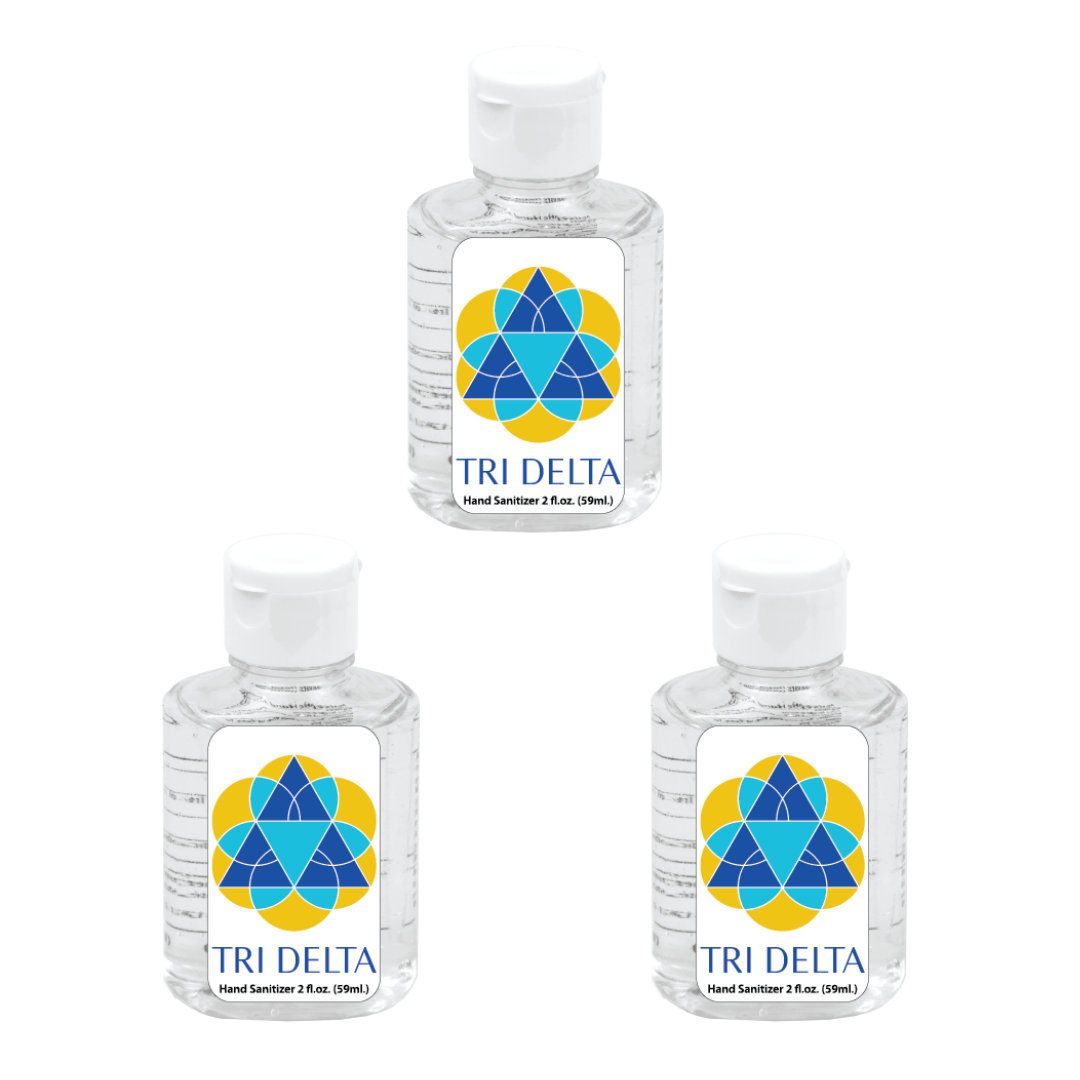 Tri Delta | 2 oz. Individual Hand Sanitizer | 3 Pack – Greek Street ...